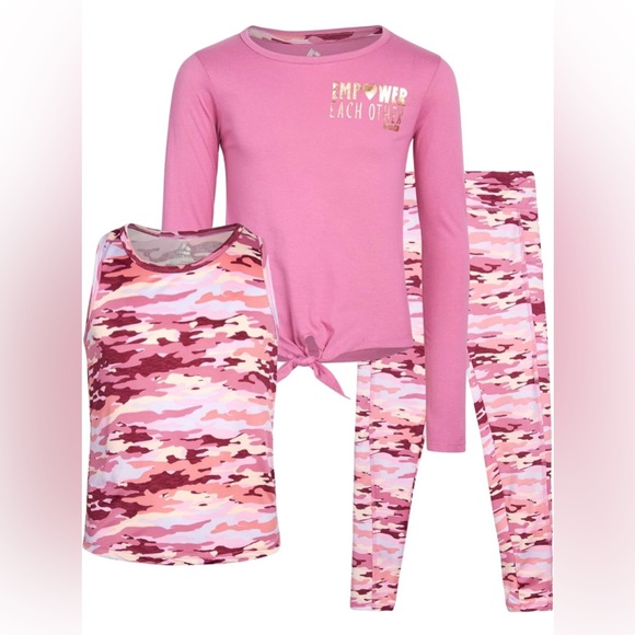 RBX | Matching Sets | Rbx Girls Activeware 3 Piece Set Ls Shirt Tank ...